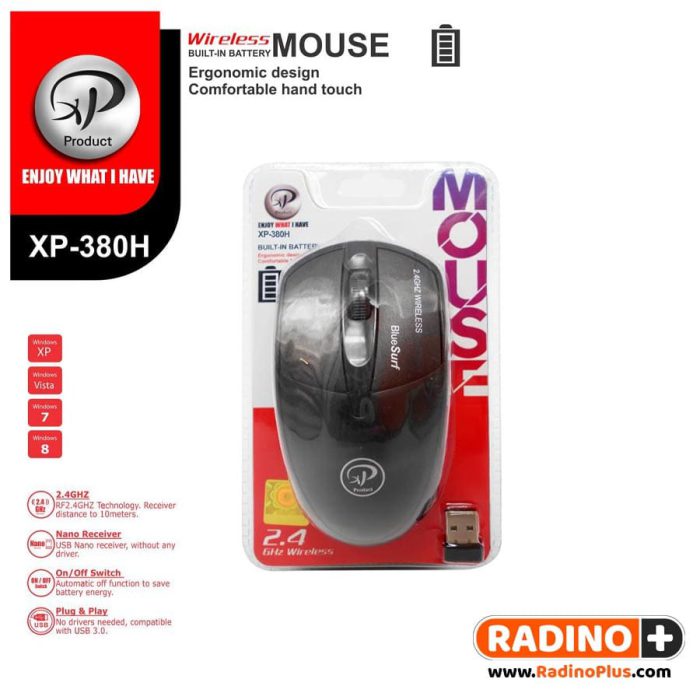 خرید ماوس بی سیم ایکس پی مدل 380 XP - رادینو پلاس